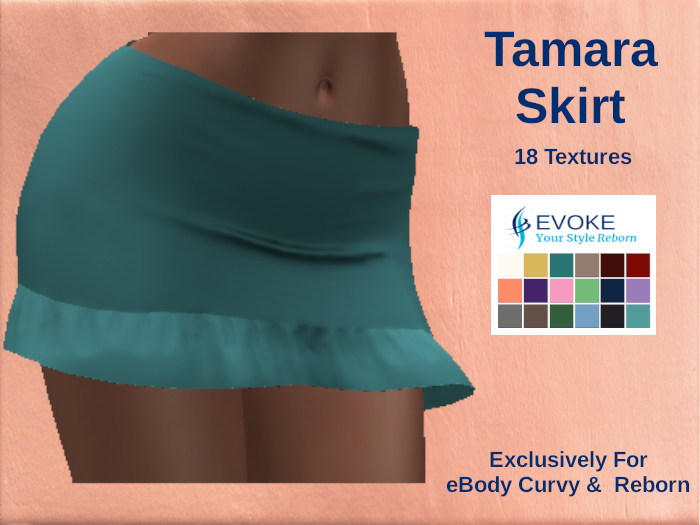 Second Life Marketplace - ! E V O K E ! Tamara Skirt for eBody Curvy & Reborn